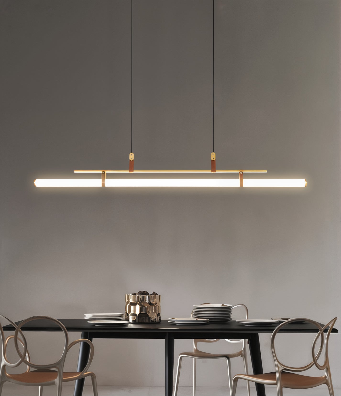 Modern Minimalist Pendant Light With Leather Accents | ModefinityModern ...