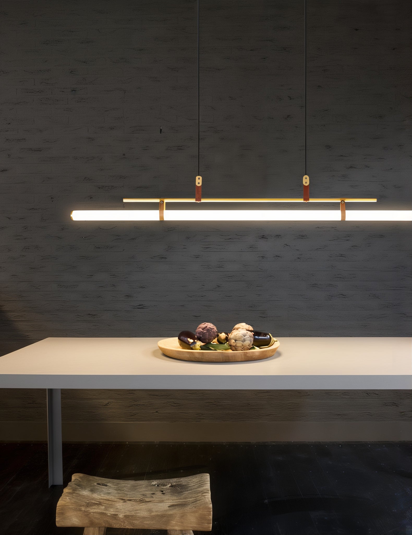 Modern Minimalist Pendant Light With Leather Accents | ModefinityModern ...