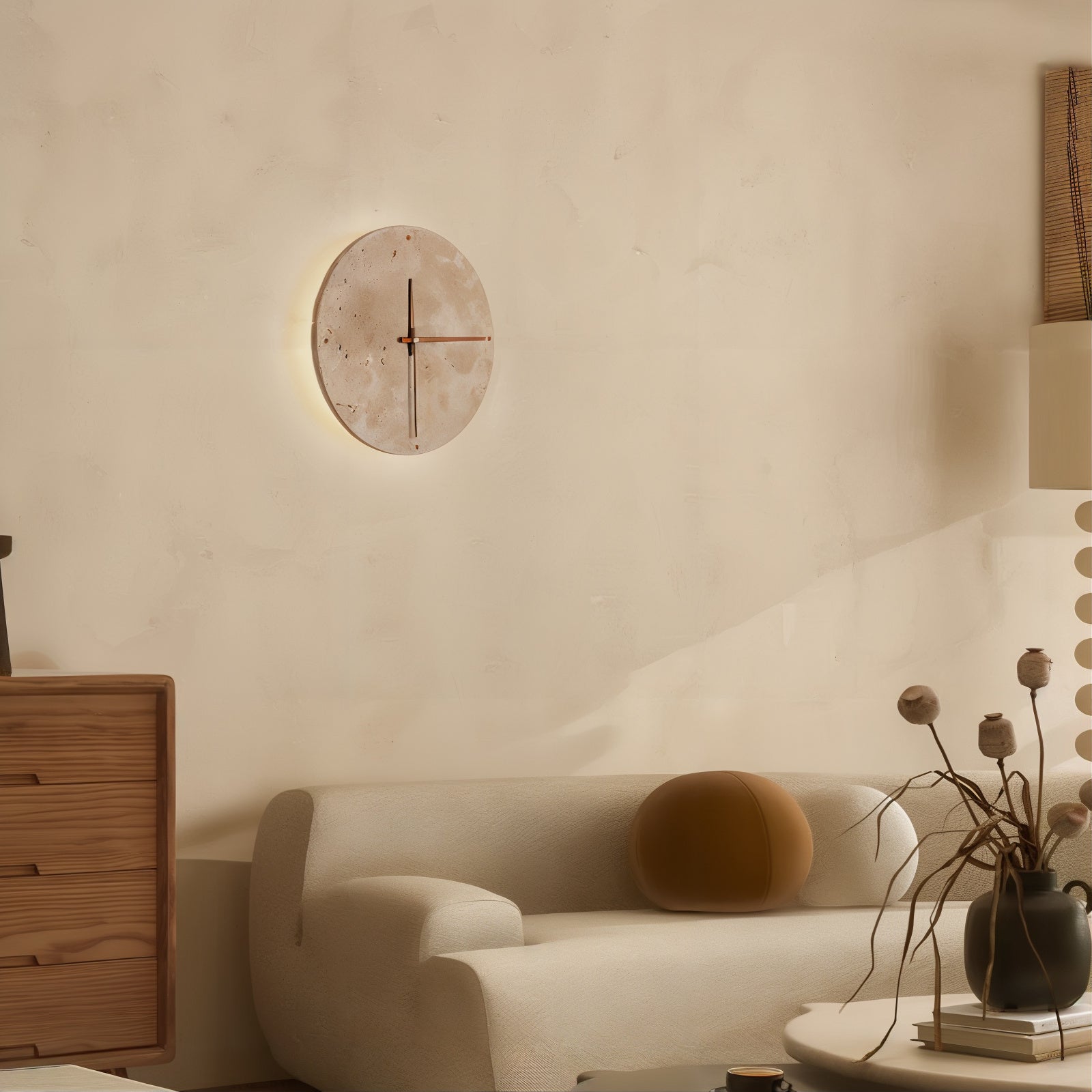 Minimalist Wall Clock with LED Backlighting