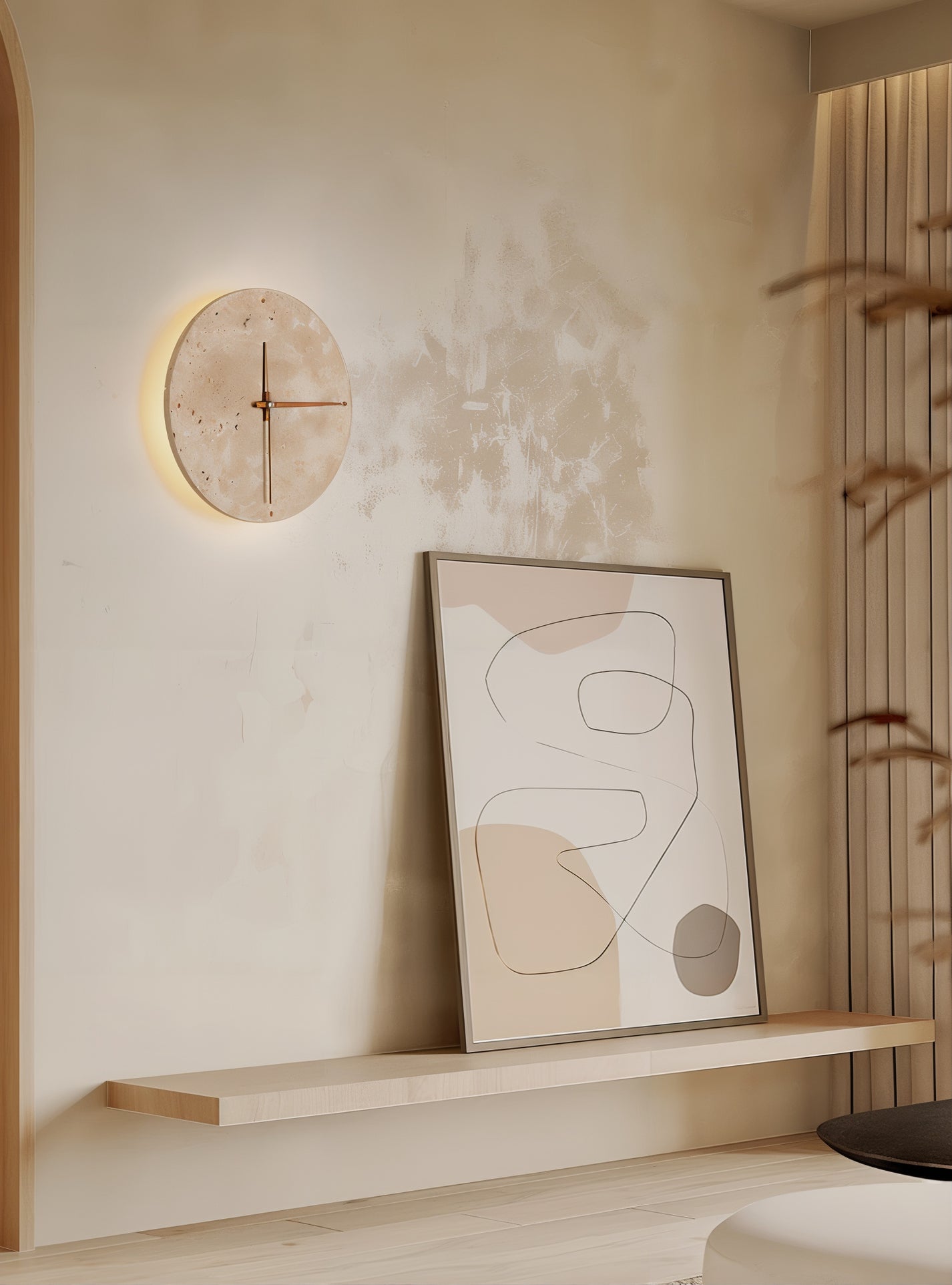 Minimalist Wall Clock with LED Backlighting