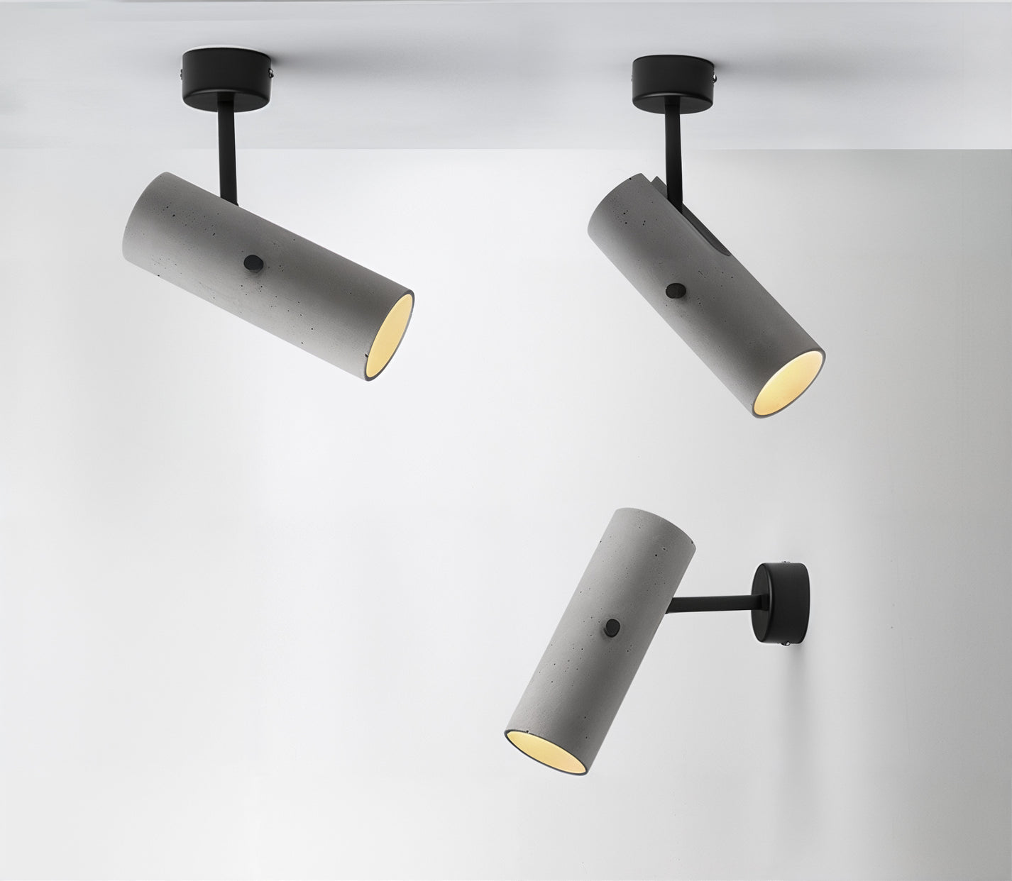 Modern Concrete Cylinder Wall Light | ModefinityModern Concrete ...