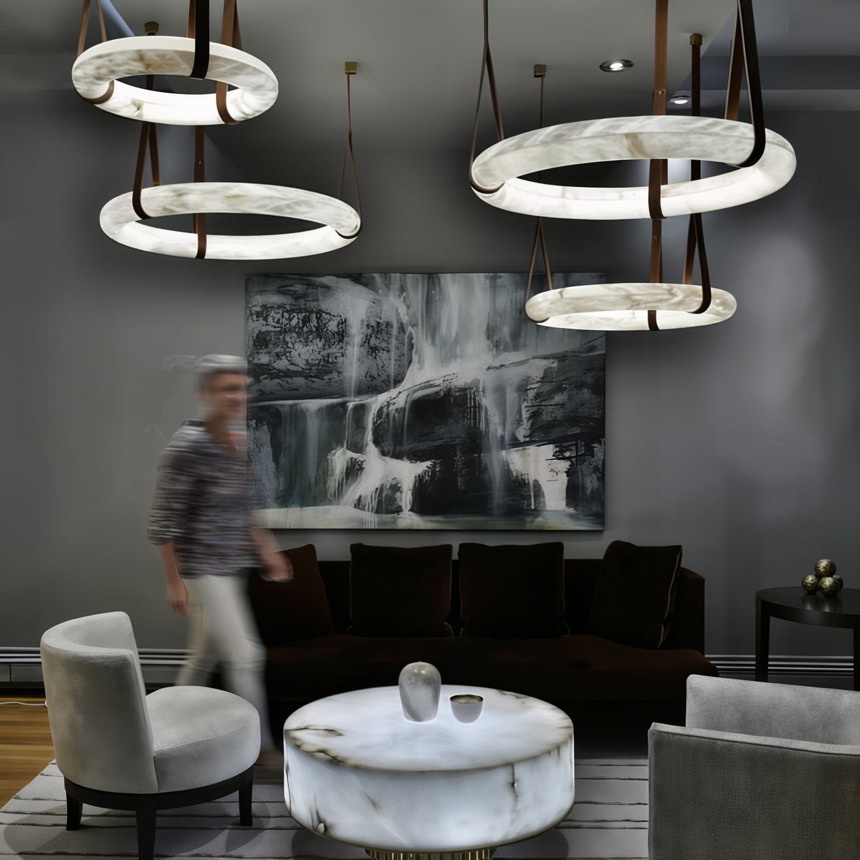 Elegant Circular LED Chandelier