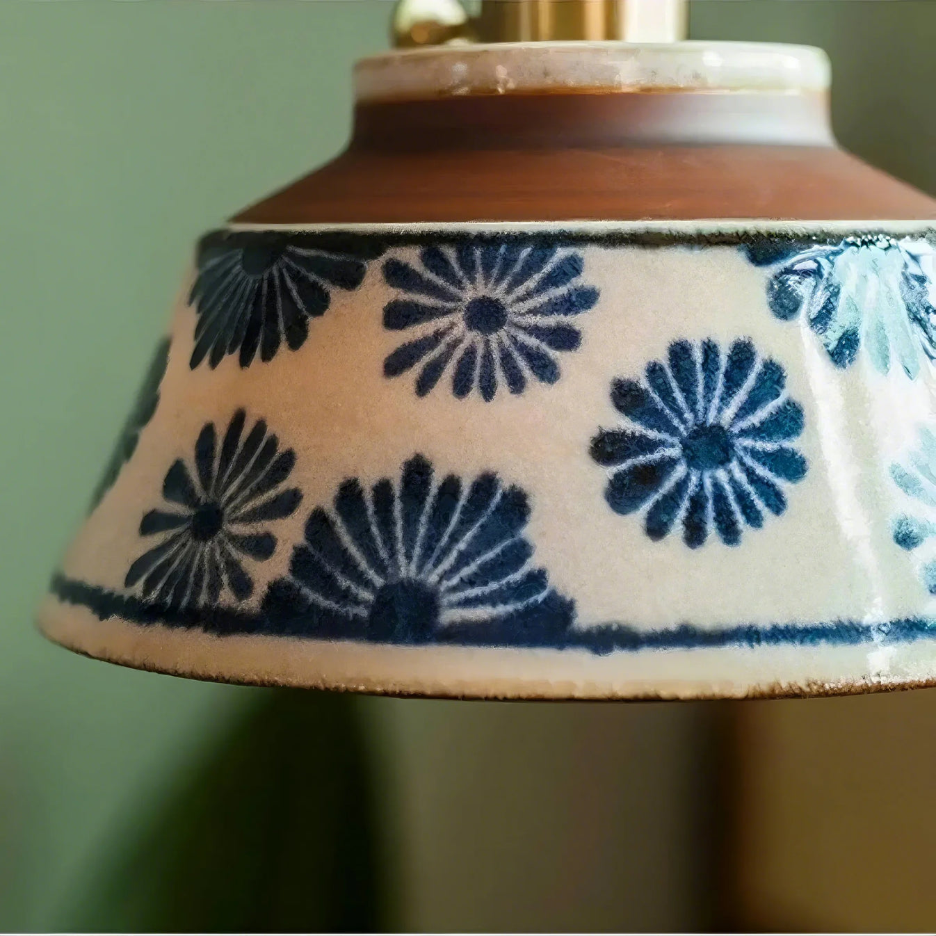 Handcrafted Vintage Ceramic Pendant Light