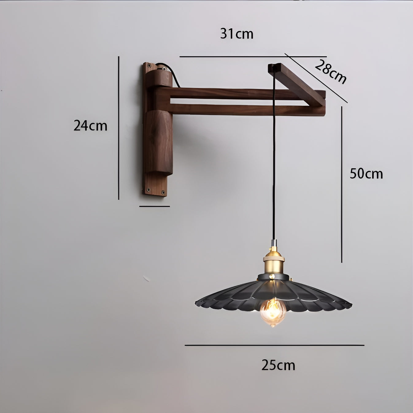 Industrial Swing Arm Wall Light | ModefinityIndustrial Swing Arm Wall Light