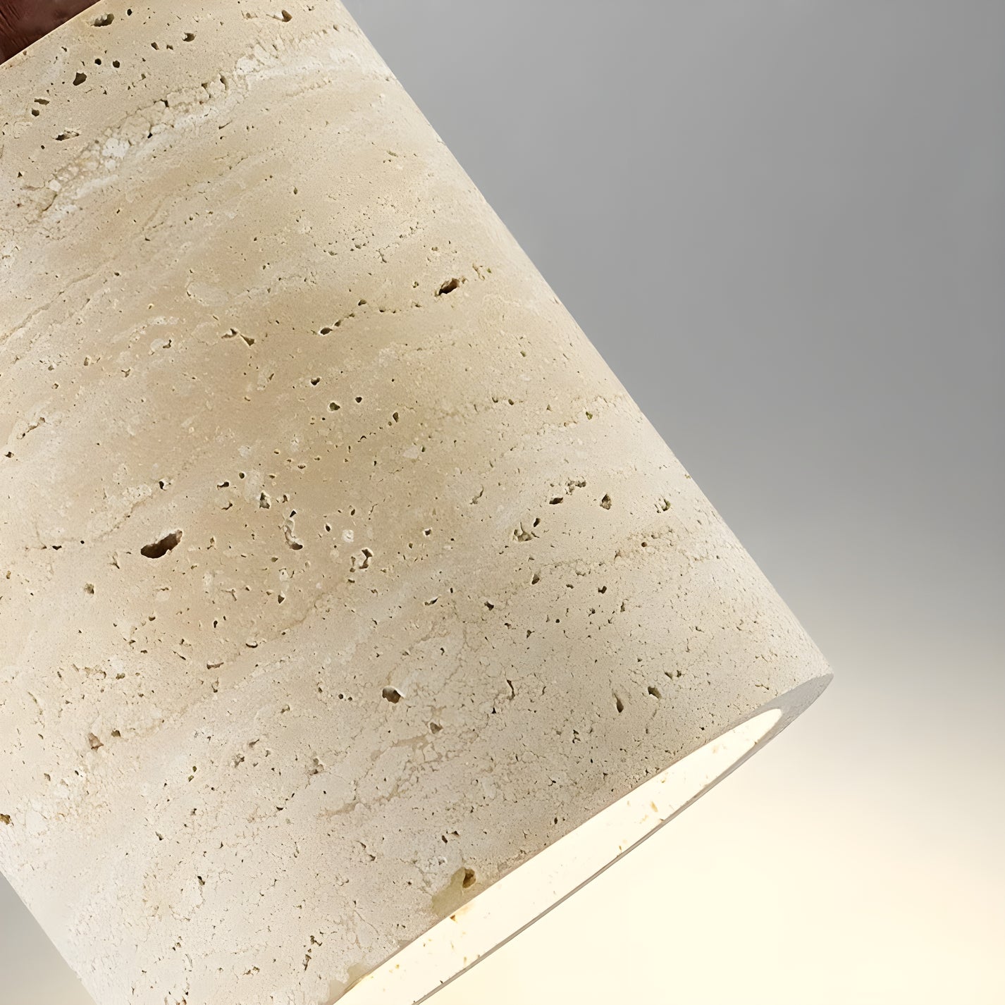 Modern Minimalist Travertine Pendant Light