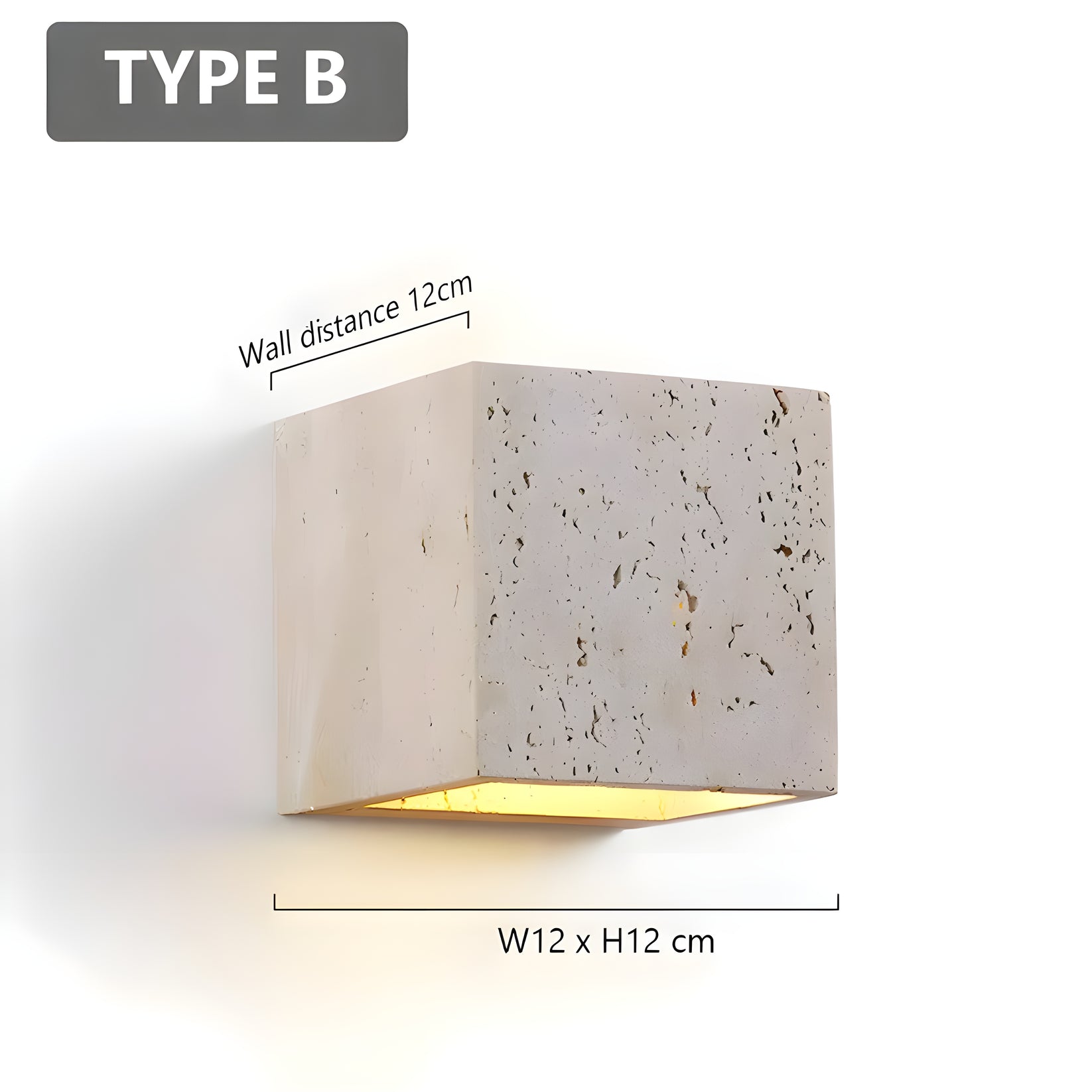 Modern Travertine Wall Sconce | ModefinityModern Travertine Wall Sconce