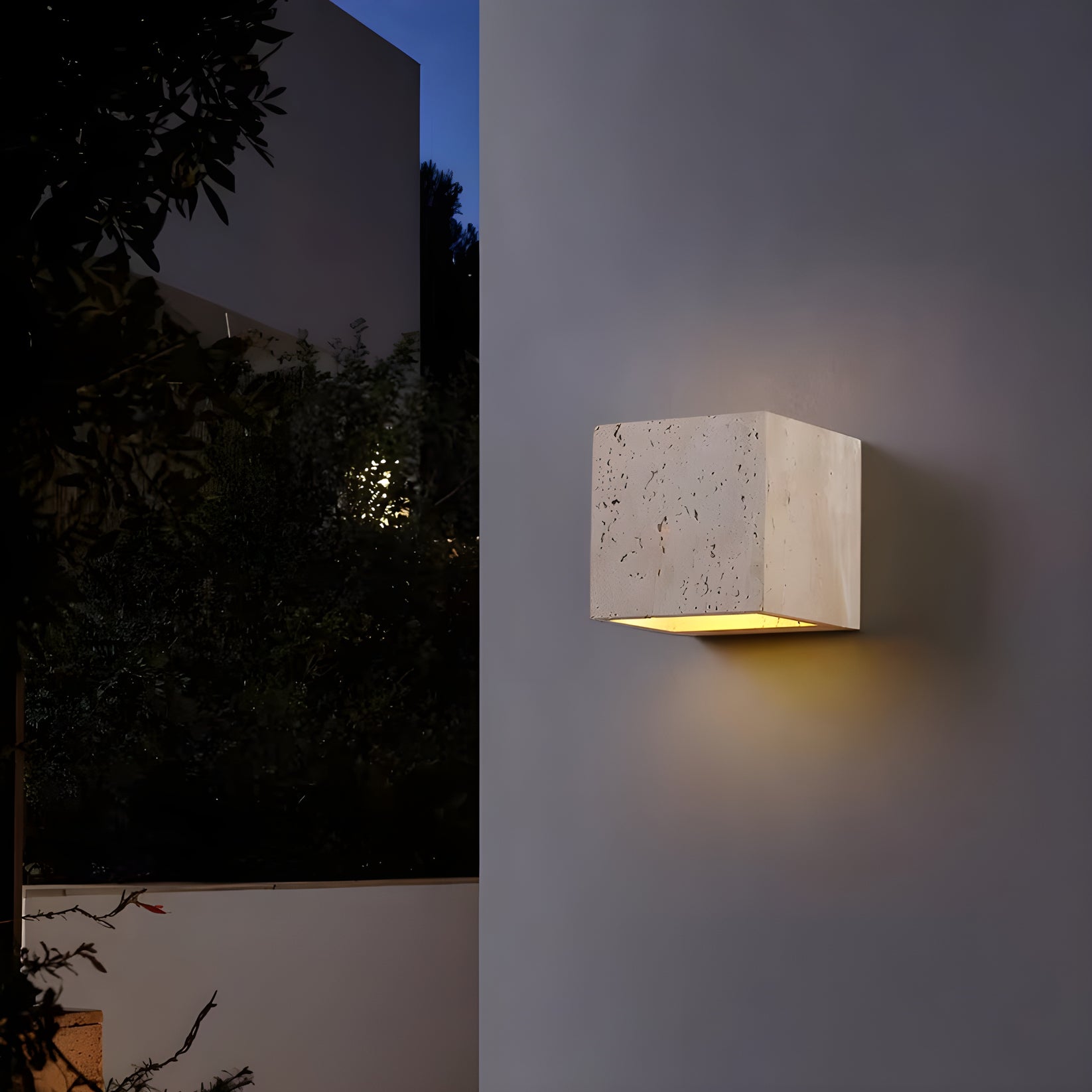 Modern Travertine Wall Sconce