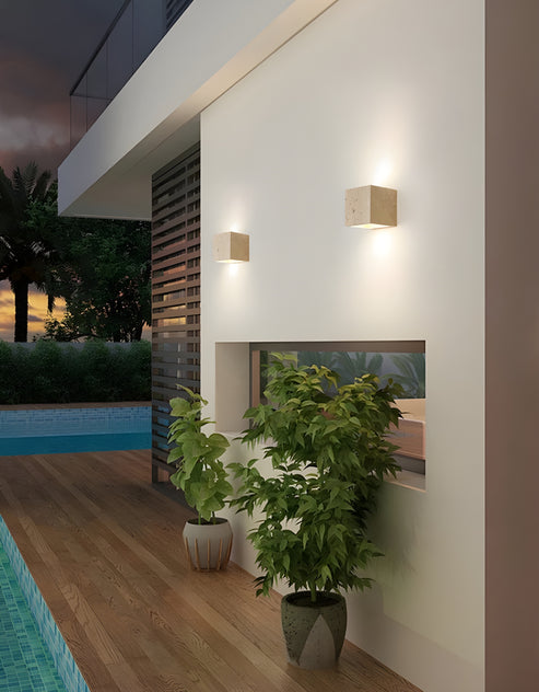 Modern Travertine Wall Sconce | ModefinityModern Travertine Wall Sconce
