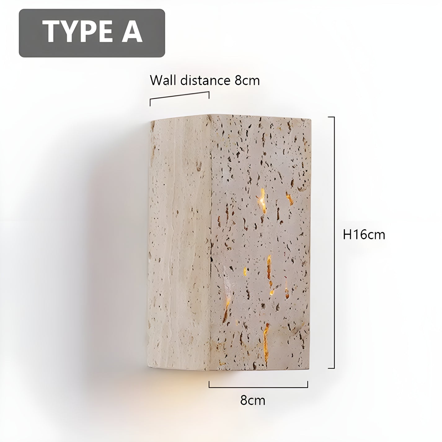 Modern Travertine Wall Sconce | ModefinityModern Travertine Wall Sconce