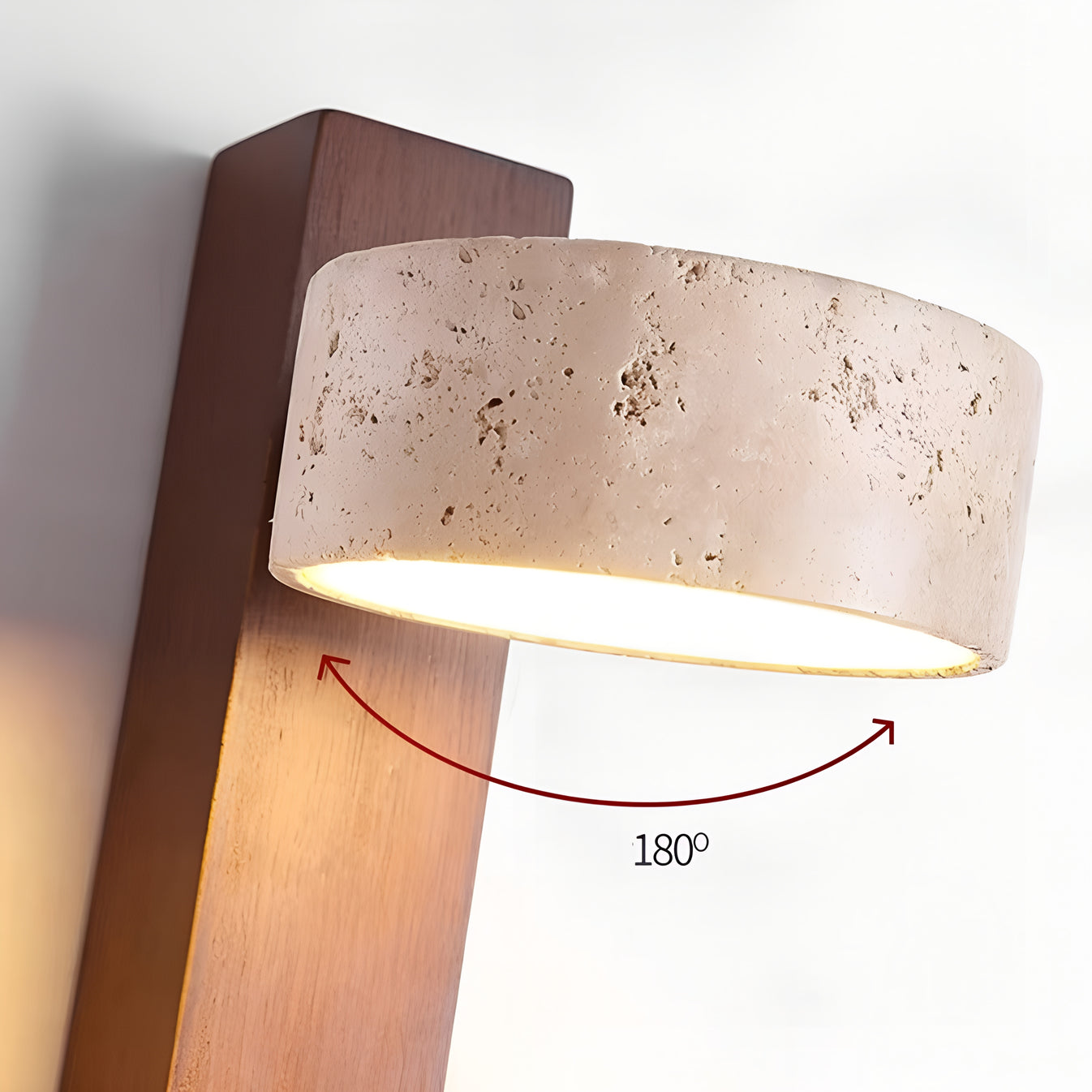 Nordic Stone & Wood Wall Light