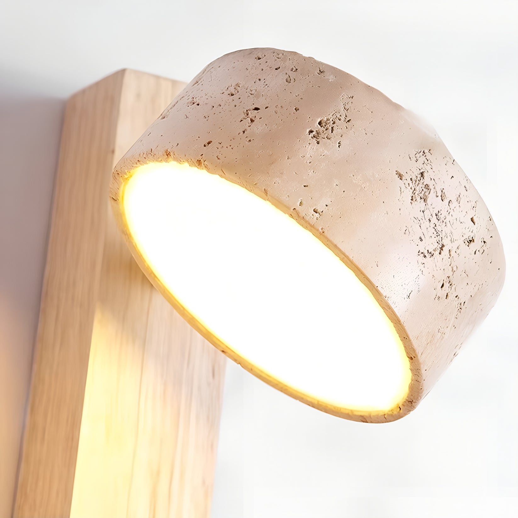 Nordic Stone & Wood Wall Light | ModefinityNordic Stone & Wood Wall Light
