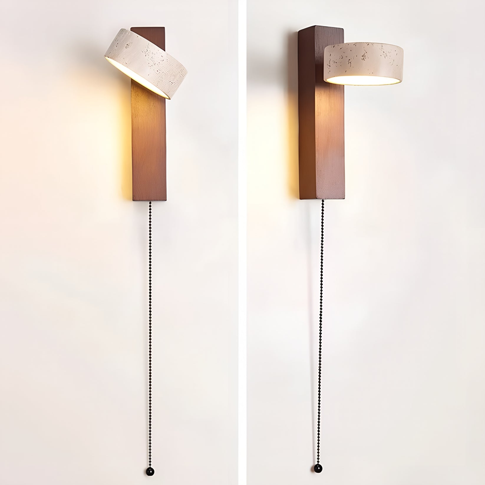 Nordic Stone & Wood Wall Light | ModefinityNordic Stone & Wood Wall Light