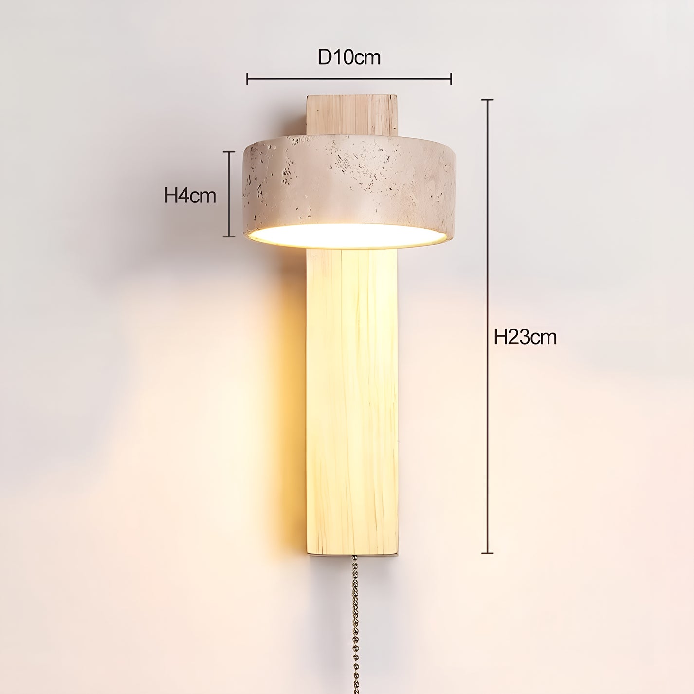 Nordic Stone & Wood Wall Light | ModefinityNordic Stone & Wood Wall Light