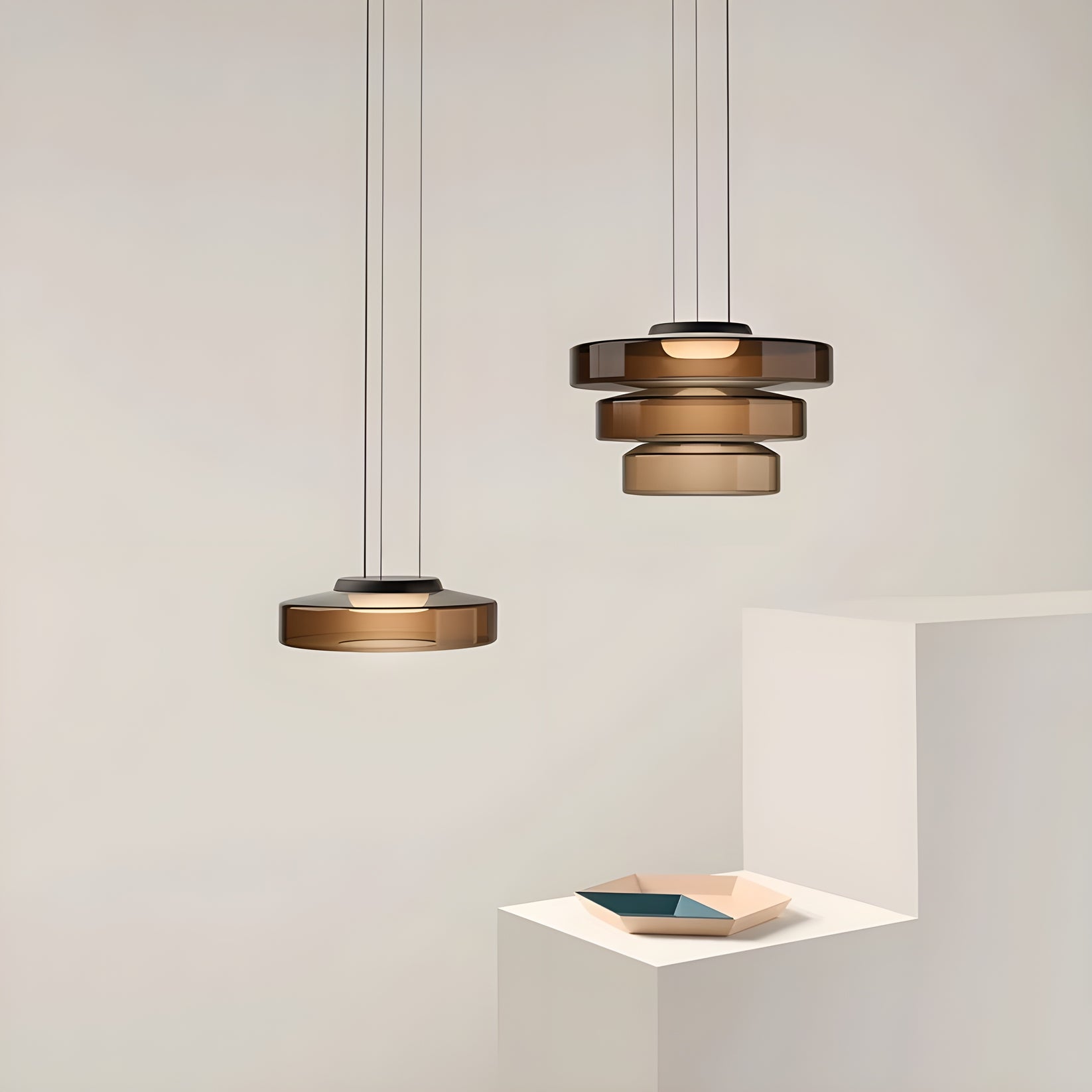 Strata Smoked Glass Pendant Light