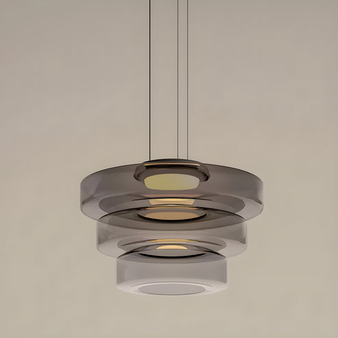 Strata Smoked Glass Pendant Light