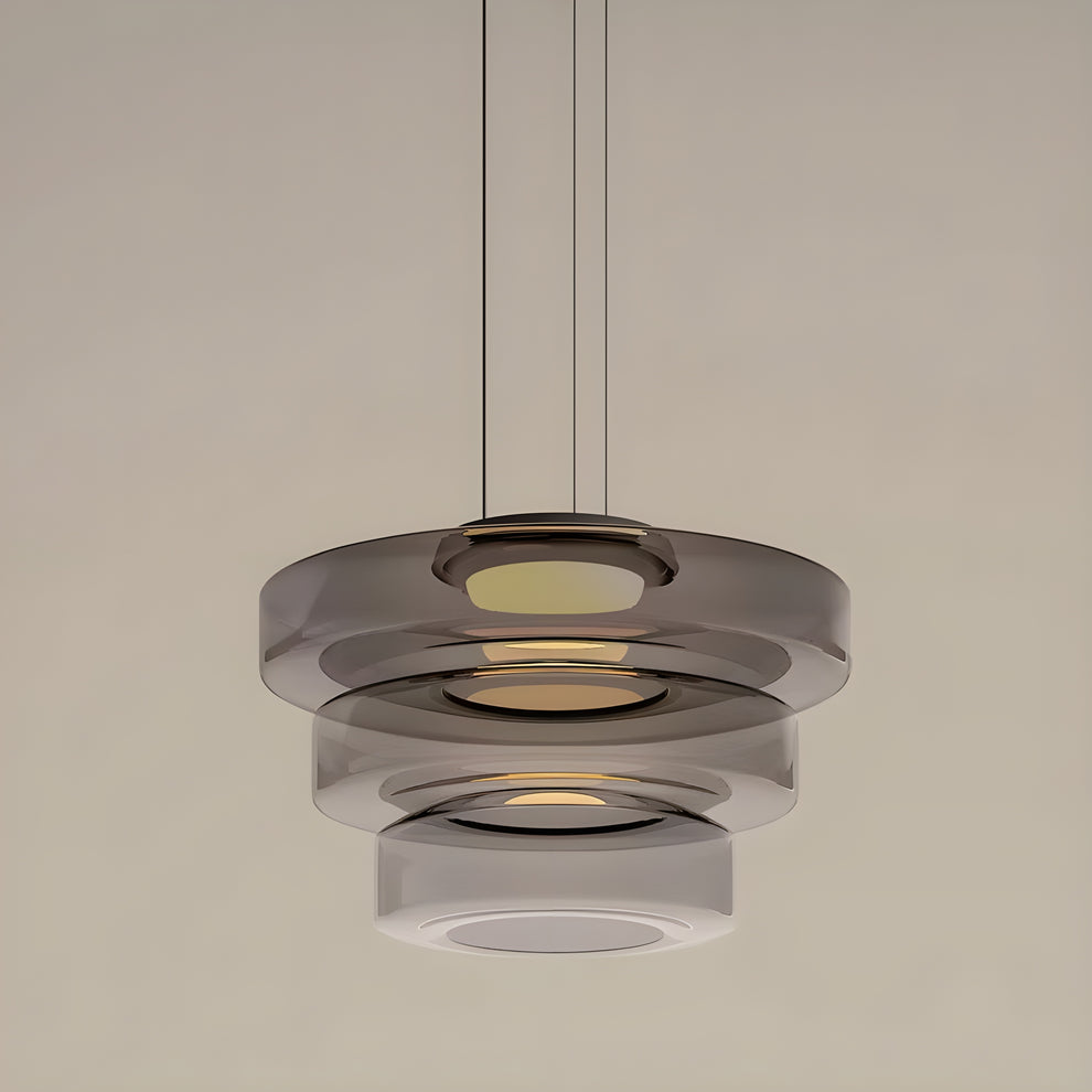 Strata Smoked Glass Pendant Light