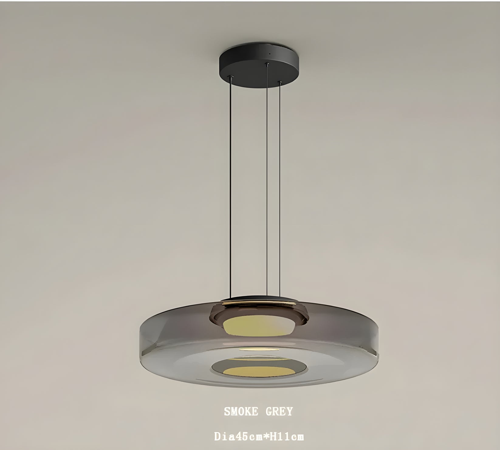Strata Smoked Glass Pendant Light
