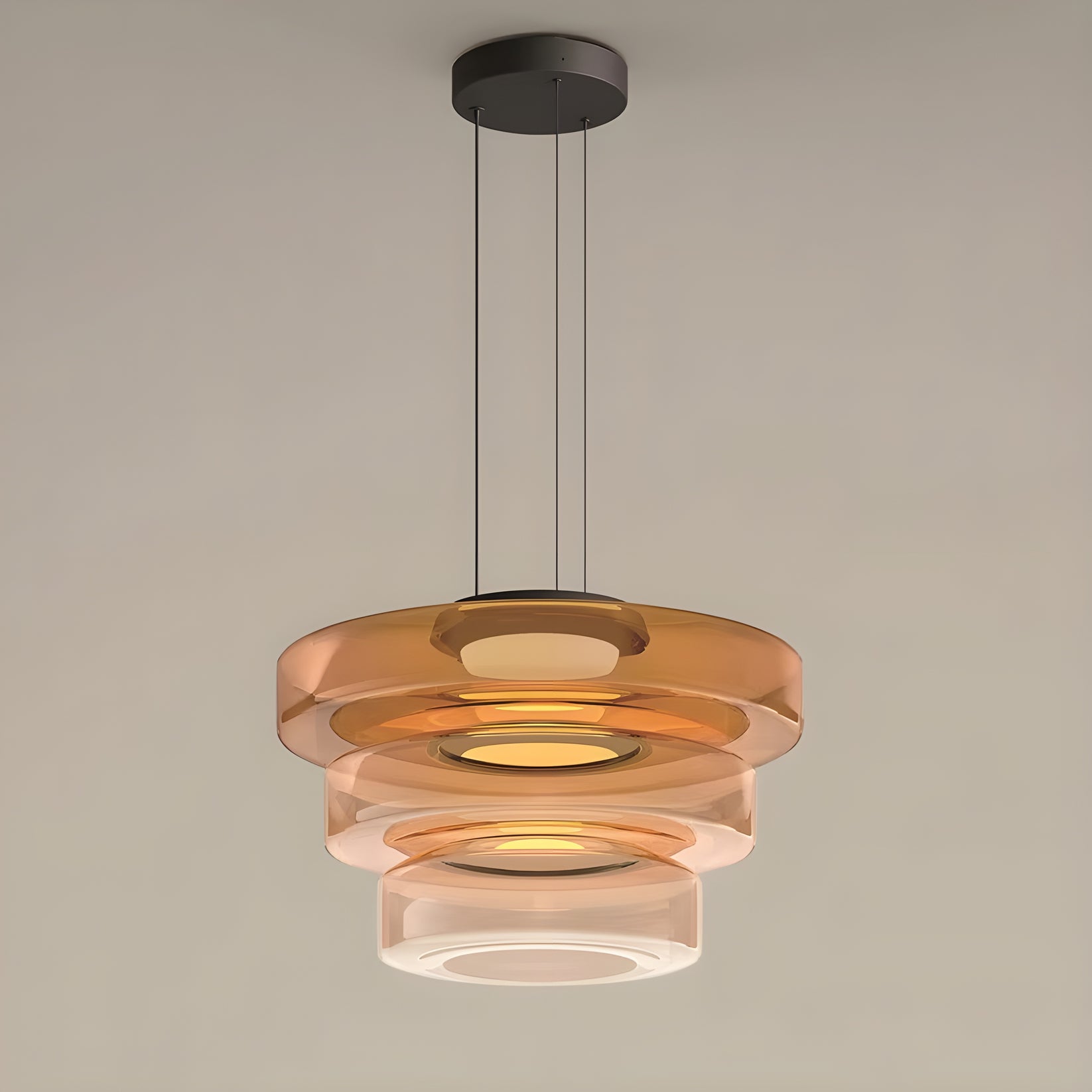 Strata Smoked Glass Pendant Light