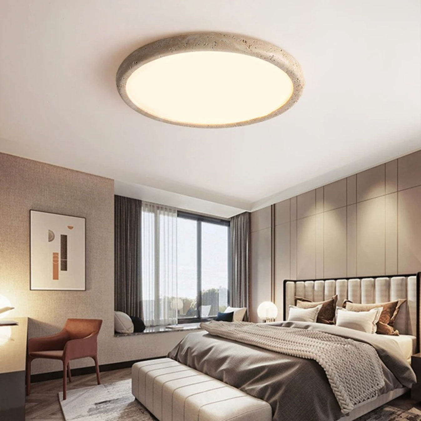 Terra Glow Stone Ceiling Light