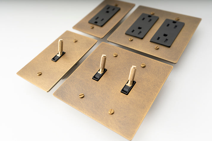 Vintage Brass Toggle Light Switches & Power Outlets – Complete ...
