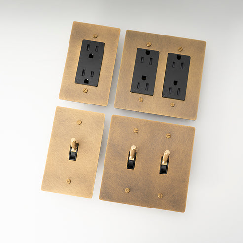 Vintage Brass Toggle Light Switches & Power Outlets – Complete ...