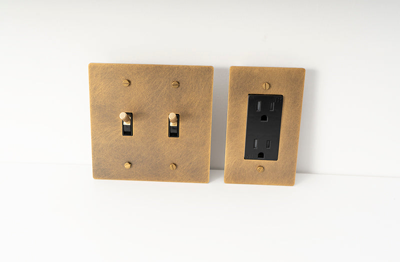 Vintage Brass Toggle Light Switches & Power Outlets – Complete ...