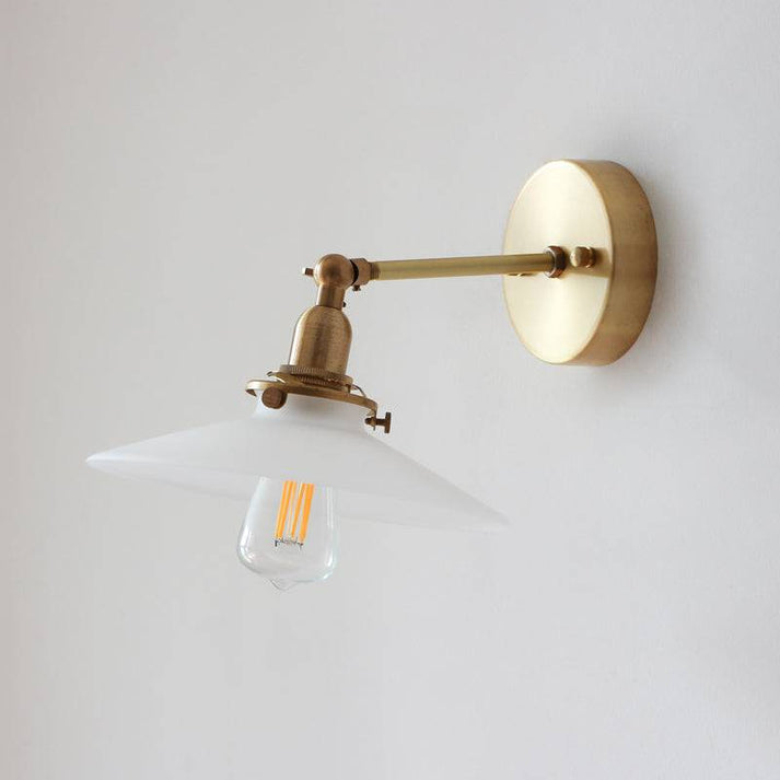 Brass Flat Glass Wall Light - 210GWL | ModefinityBrass Flat Glass Wall Light - 210GWL