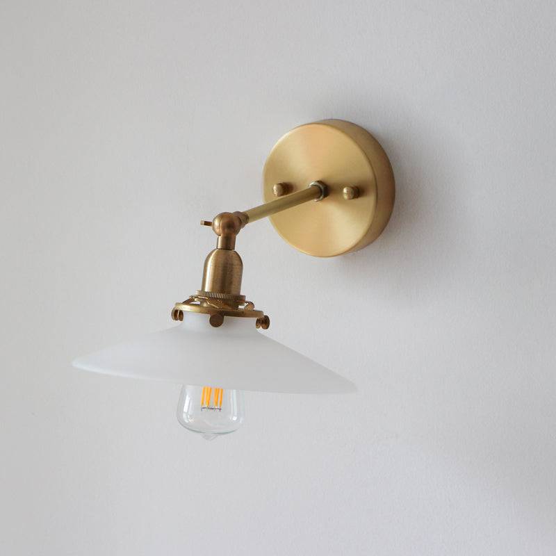 Brass Flat Glass Wall Light - 210GWL | ModefinityBrass Flat Glass Wall Light - 210GWL