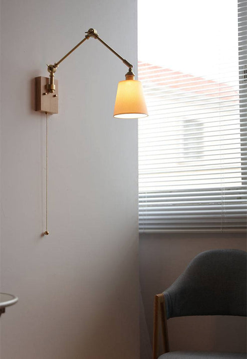 Ceramic Wall Light With Oak Wood Plate - 115WL | ModefinityCeramic Wall ...