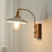 Ceramic Wall Light With Wood Plate - 107WL | ModefinityGlass Wall Light ...