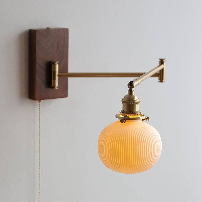 Ceramic Wall Light With Wood Plate - 116WL | ModefinityCeramic Wall ...