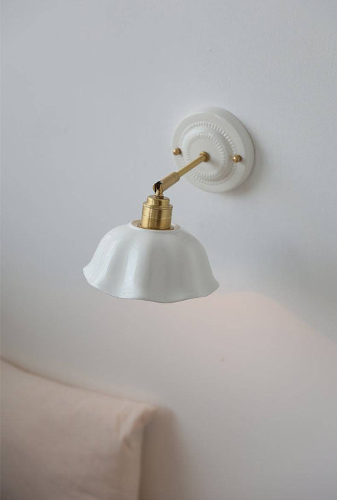 Ceramic Wall Sconce - 106CWP | ModefinityBrass Ceramic Wall Sconce