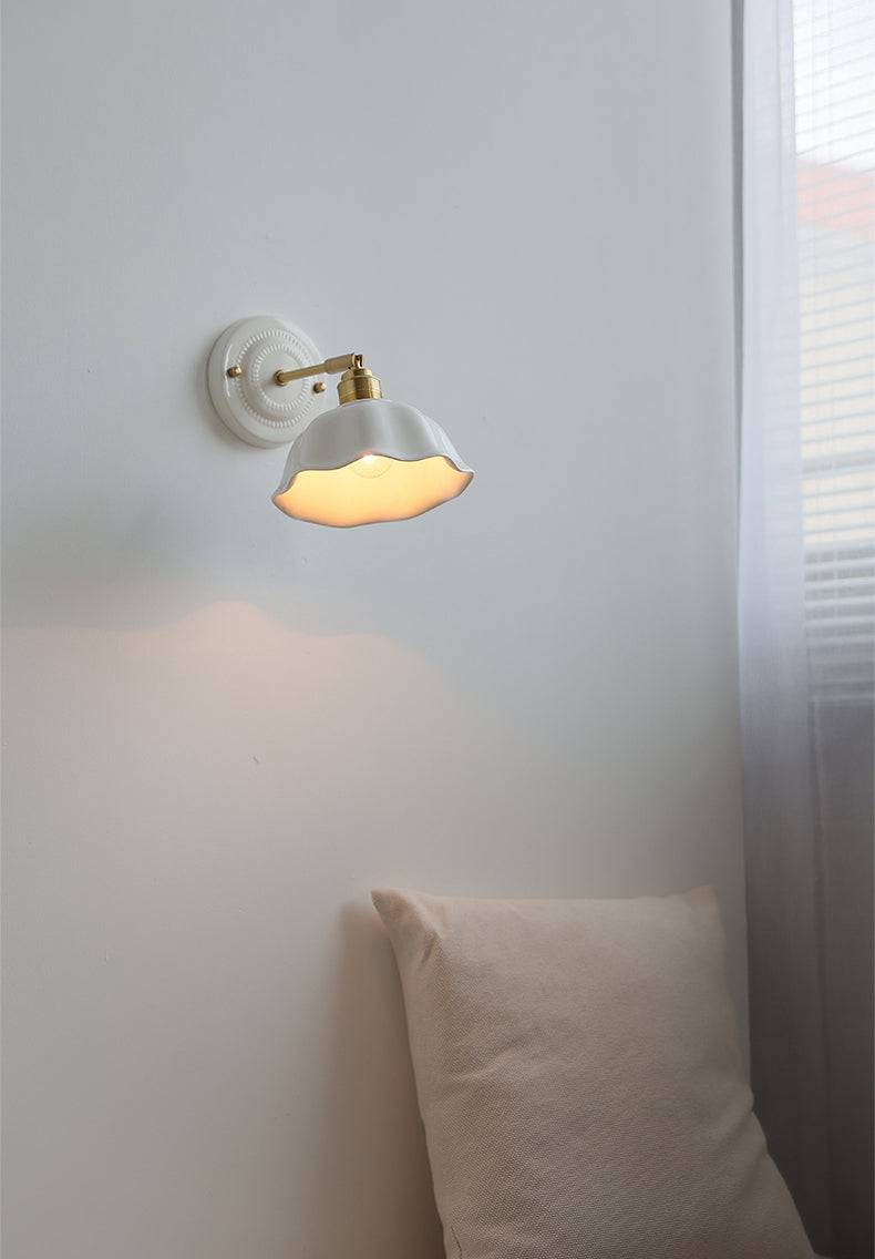 Ceramic Wall Sconce - 106CWP | ModefinityCeramic Wall Light with Brass ...