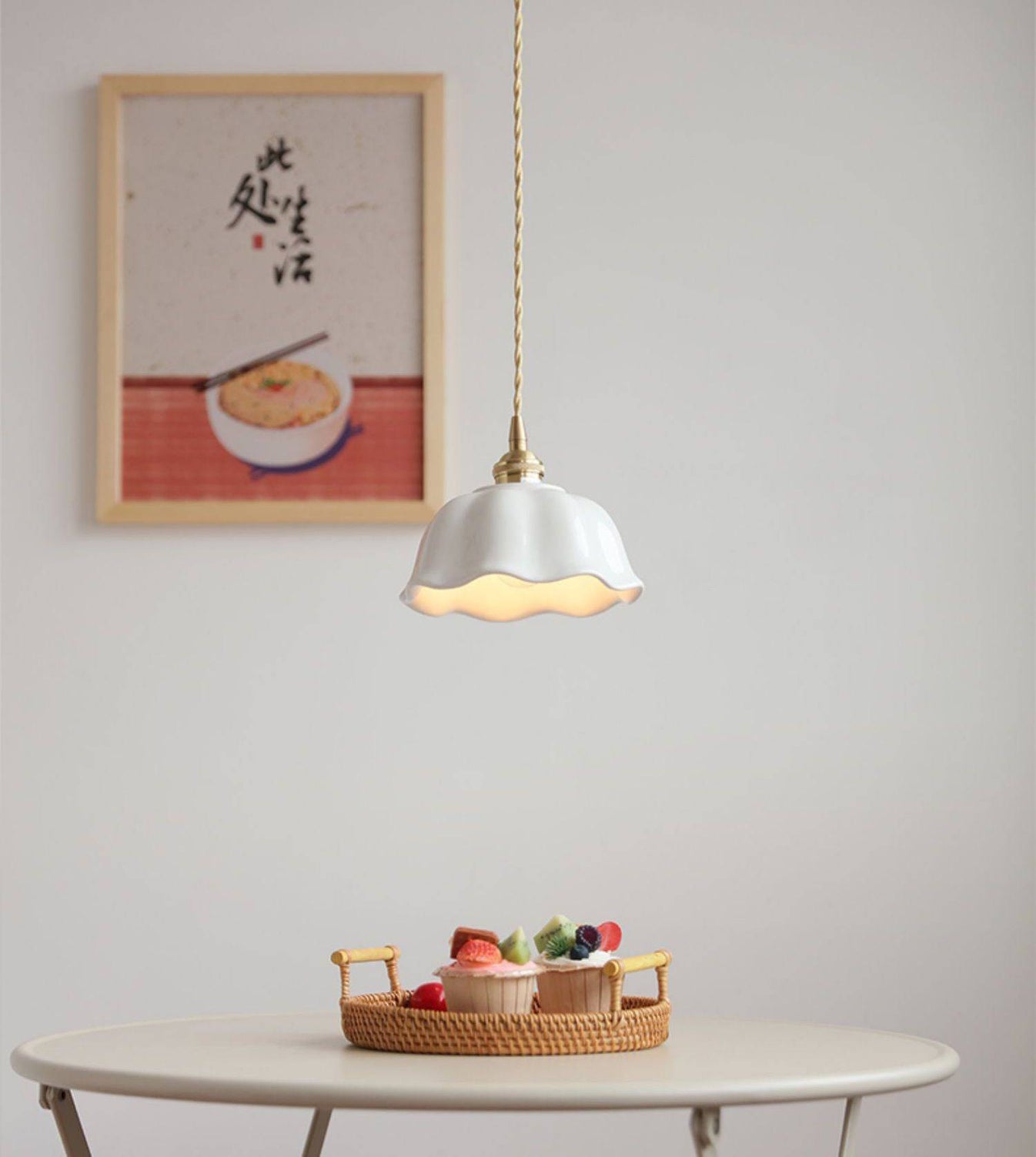 Flower Ceramic Brass Pendant Light - 108PL | ModefinityCeramic Brass ...