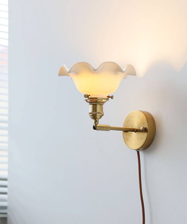 Flower Plug In Wall Sconce Light