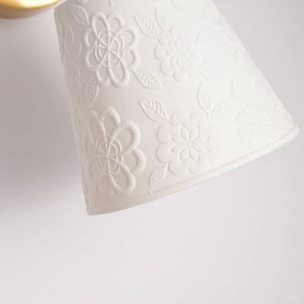 Flower White Ceramic Wall Light - 209ST | ModefinityFlower White ...