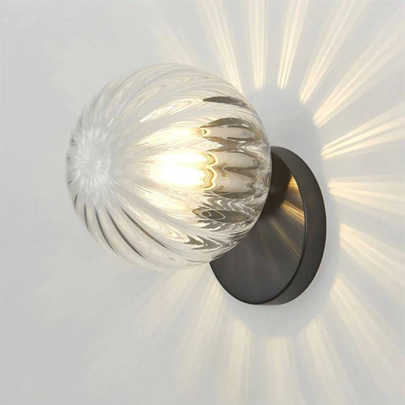 Flush Glass Wall Light - 204GWL | ModefinityGold Frosted Glass Wall Light