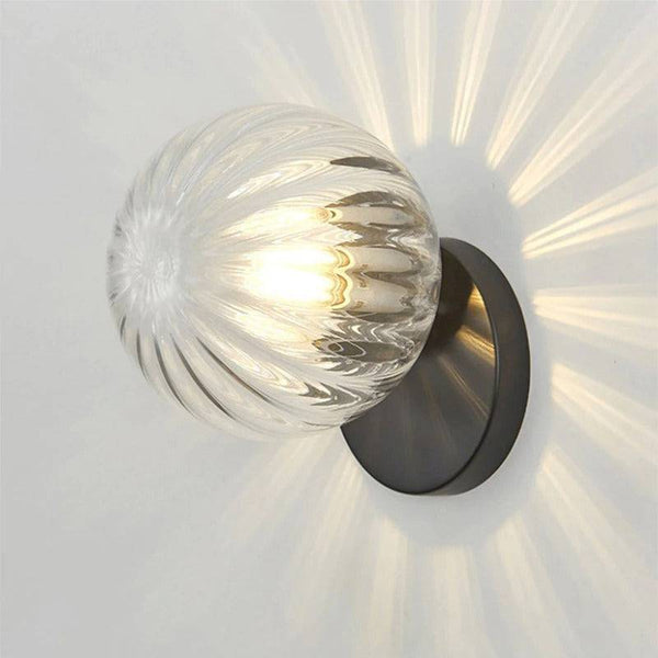 Flush Glass Wall Light - 204GWL | ModefinityGold Frosted Glass Wall Light