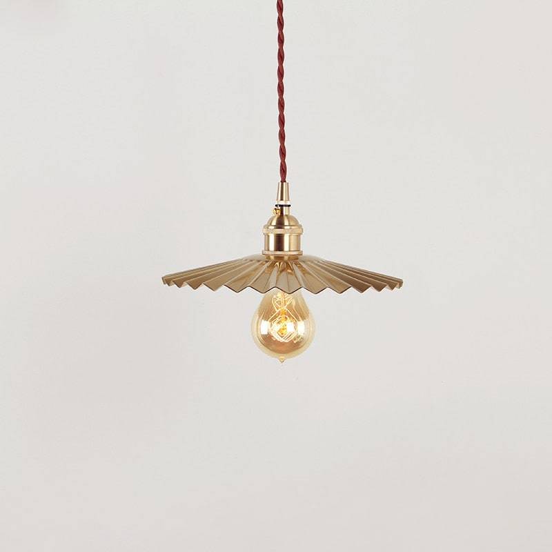 Fluted Brass Pendant Light - 102PL | ModefinityFluted Brass Pendant Light