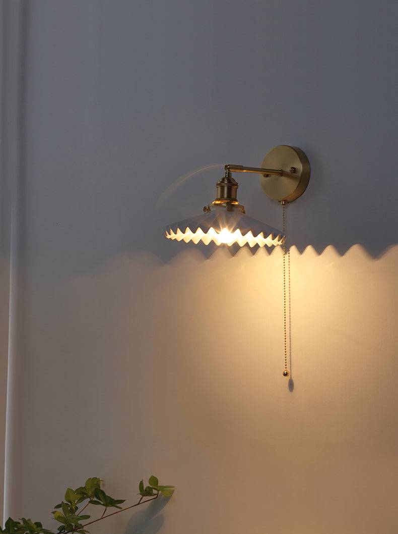 Fluted White Ceramic Wall Light - 217ST
