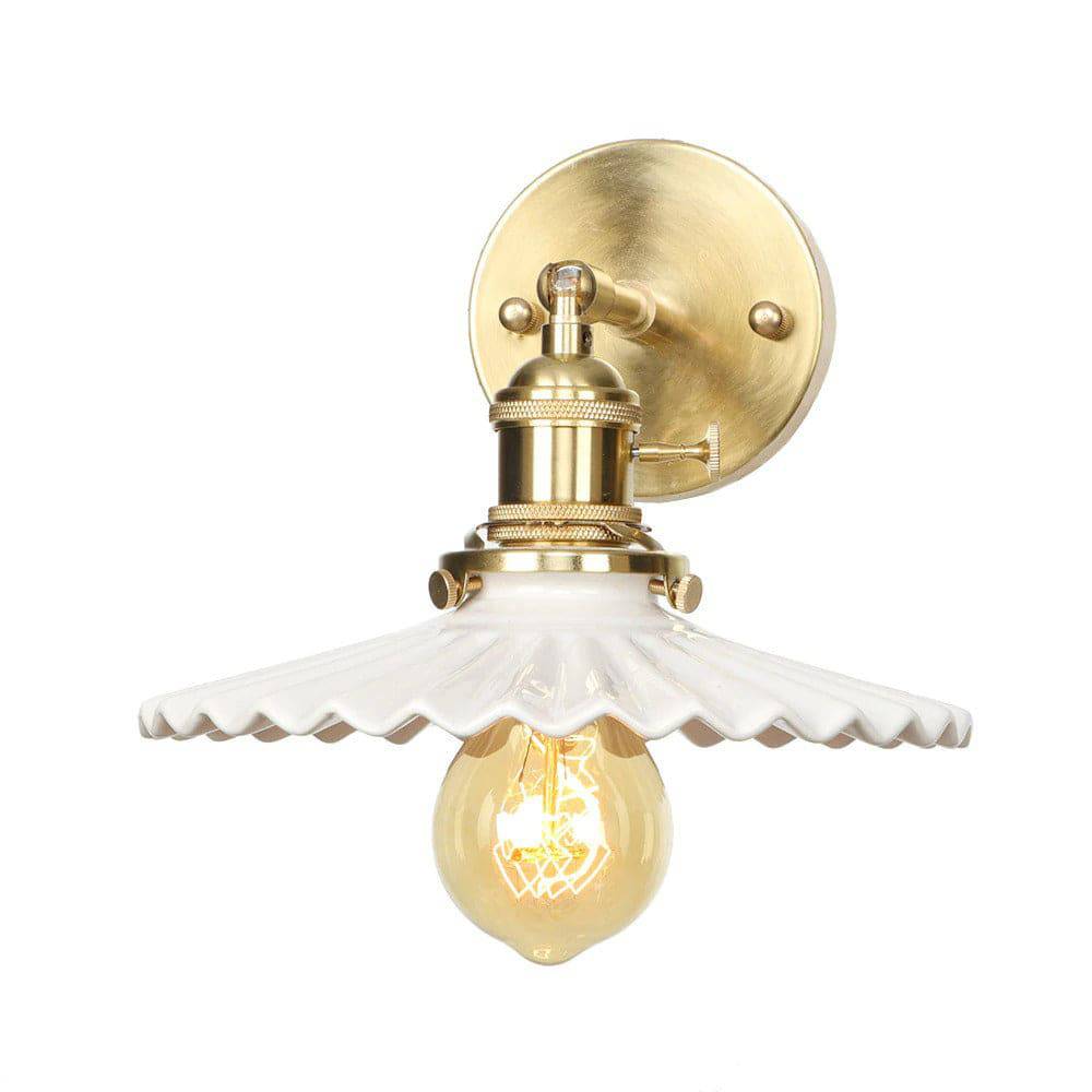 Fluted White Ceramic Wall Light - 218ST | ModefinityFluted White ...