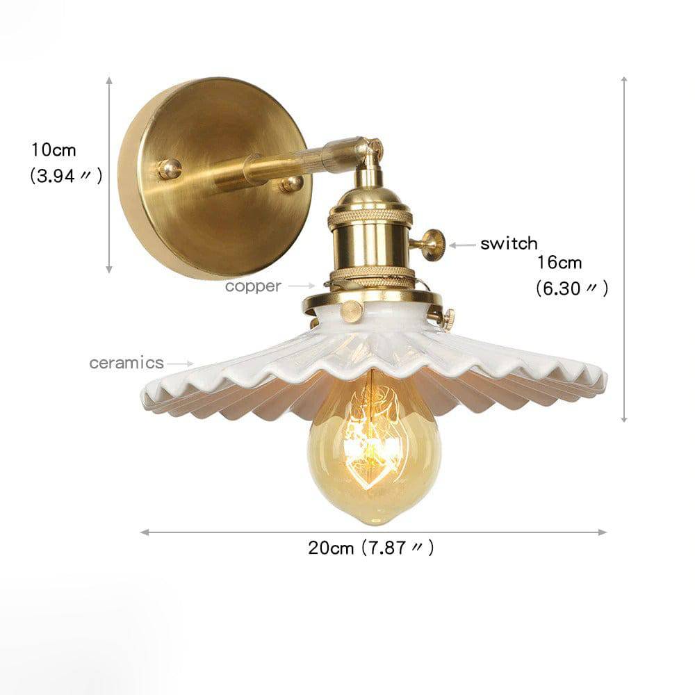 Fluted White Ceramic Wall Light - 218ST | ModefinityFluted White ...