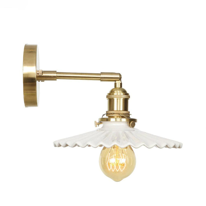 Fluted White Ceramic Wall Light - 218ST | ModefinityFluted White ...