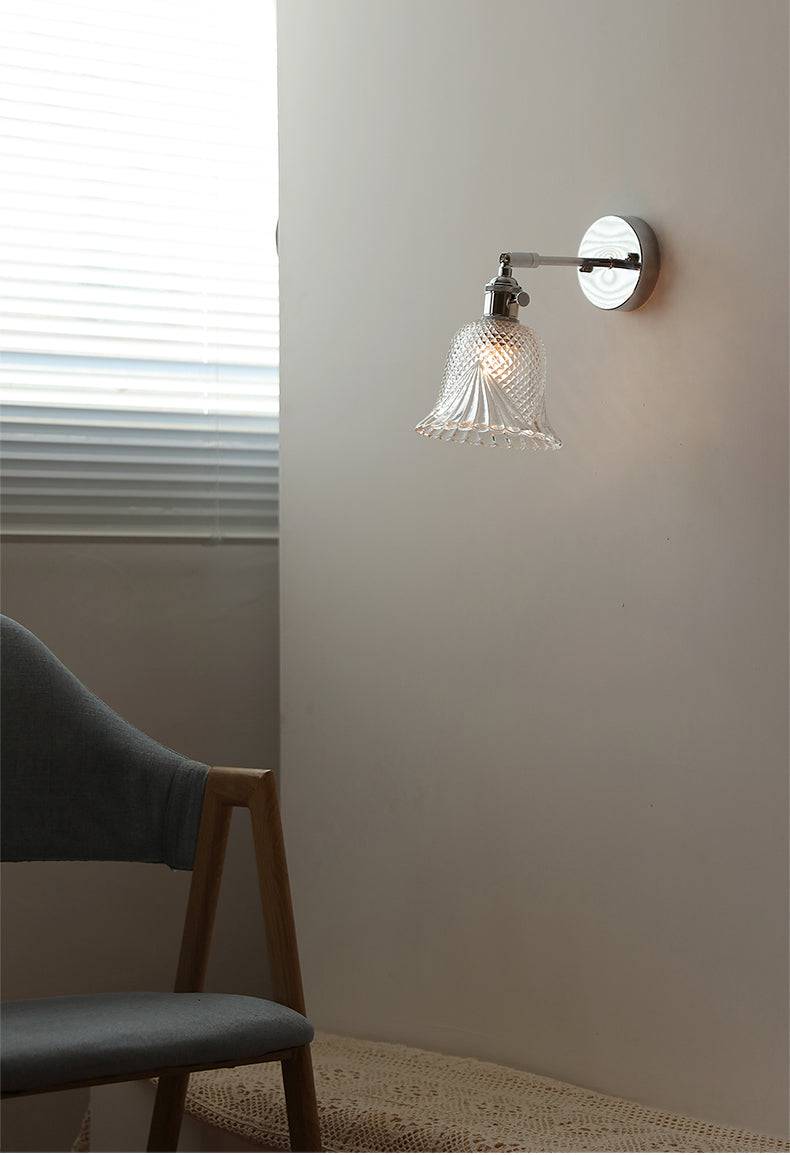 Glass Silver Wall Light - 208SST | ModefinityGlass Silver Wall Light ...