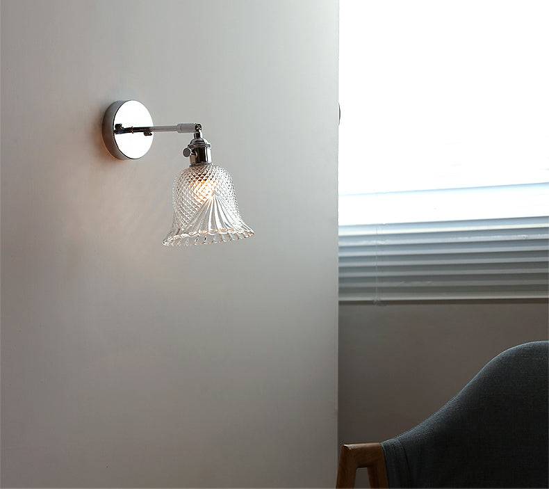 Glass Silver Wall Light - 208SST | ModefinityGlass Silver Wall Light ...