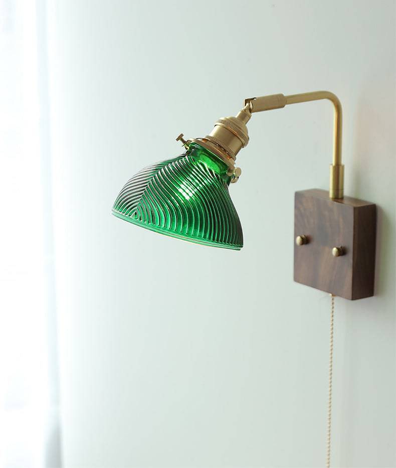 Glass Wall Light With Wood Plate - 103WL | ModefinityGlass Wall Light ...