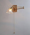 Glass Wall Light With Wood Plate