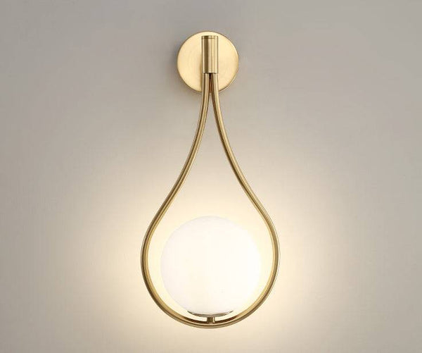 Gold Frosted Glass Wall Light - 203GWL | ModefinityGold Frosted Glass Wall Light
