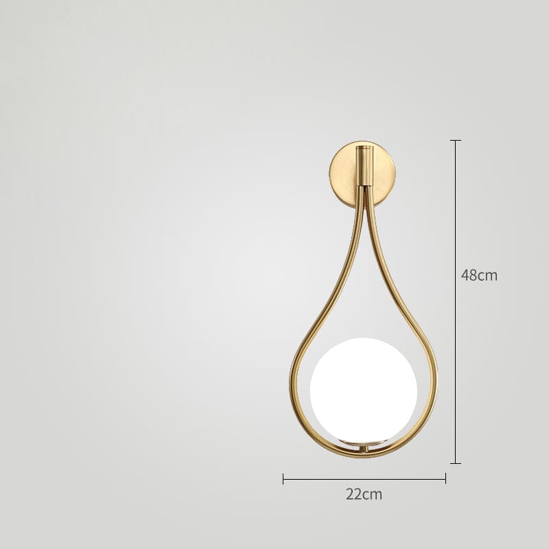 Gold Frosted Glass Wall Light - 203GWL | ModefinityGold Frosted Glass Wall Light