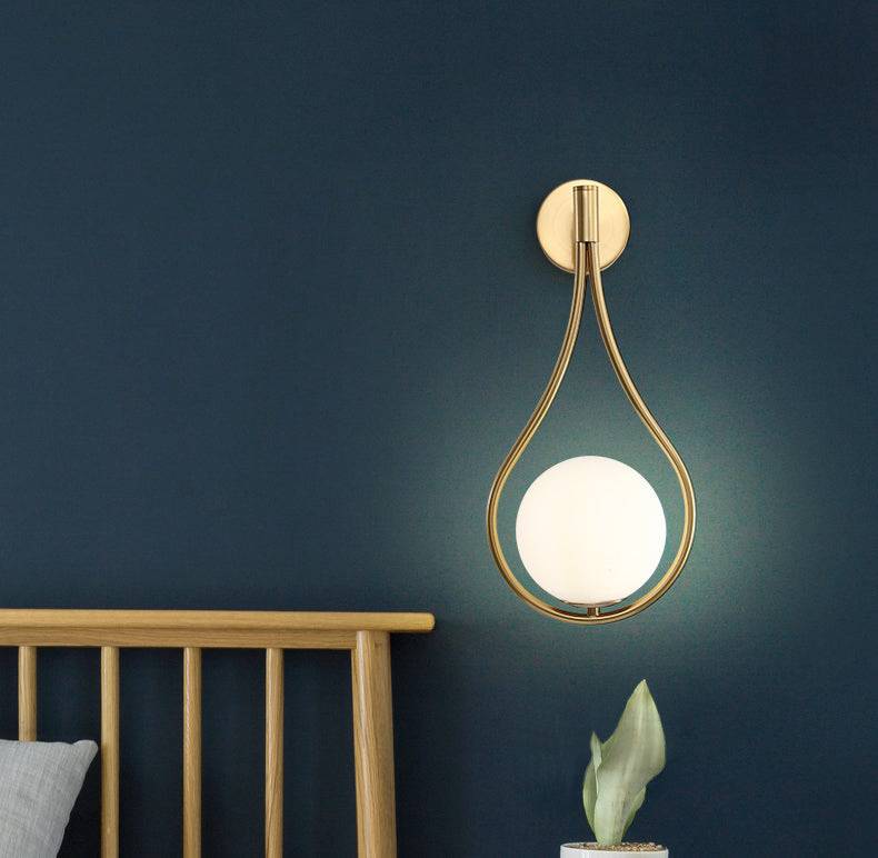 Gold Frosted Glass Wall Light - 203GWL | ModefinityGold Frosted Glass ...